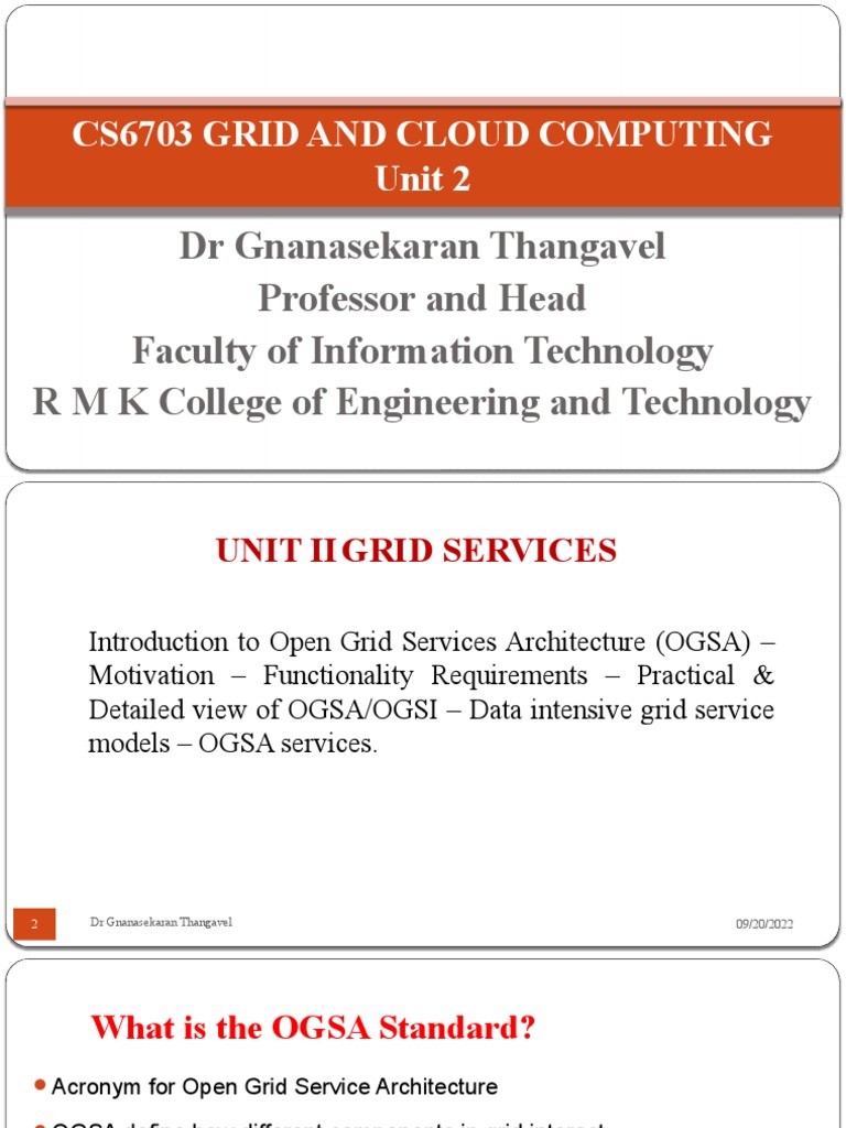 Dokumen - Tips Cs6703 Grid and Cloud Computing Unit 2 | PDF | Grid Computing | Web Service
