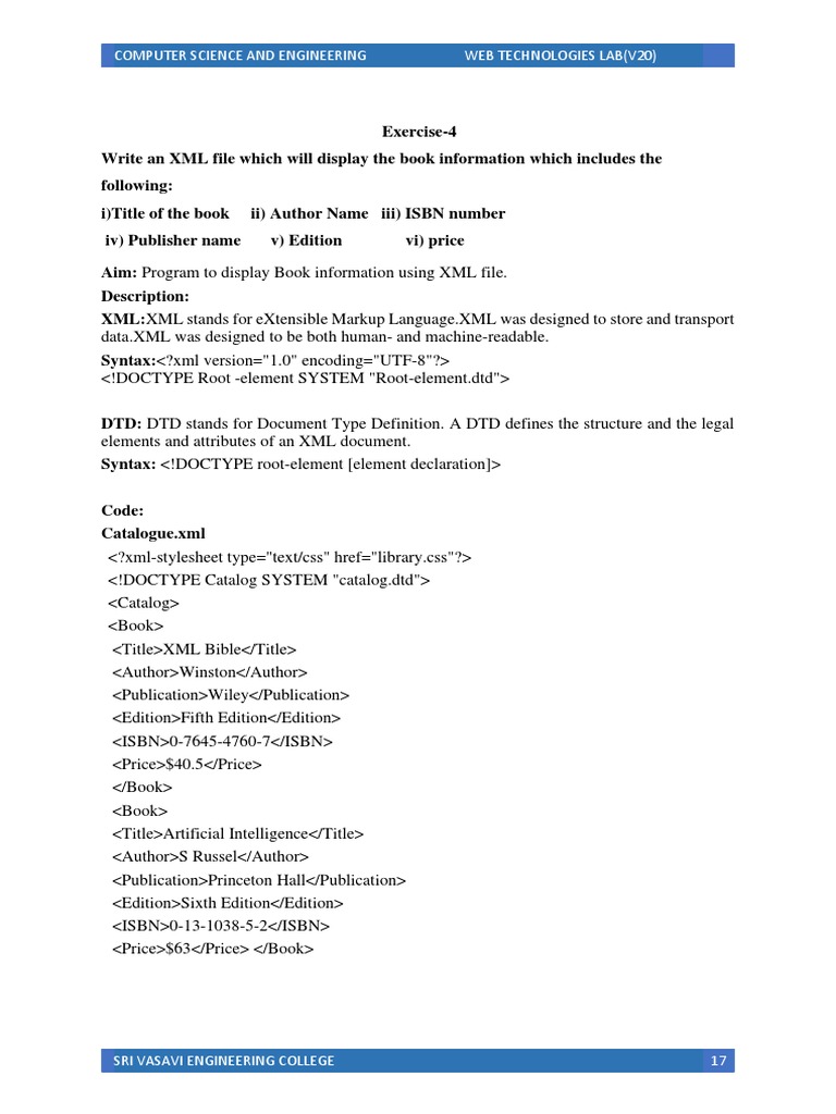 XML Book Catalog for CS Students | PDF | Xml | Computer File