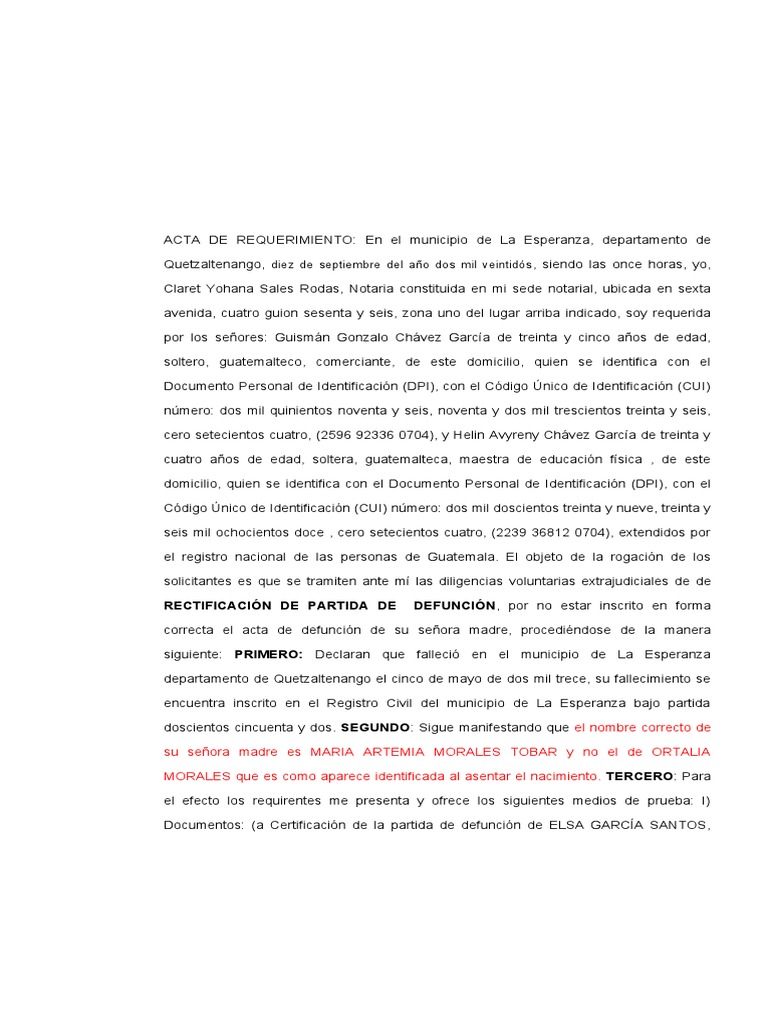 Certificado Defuncion | PDF | Guatemala | Justicia