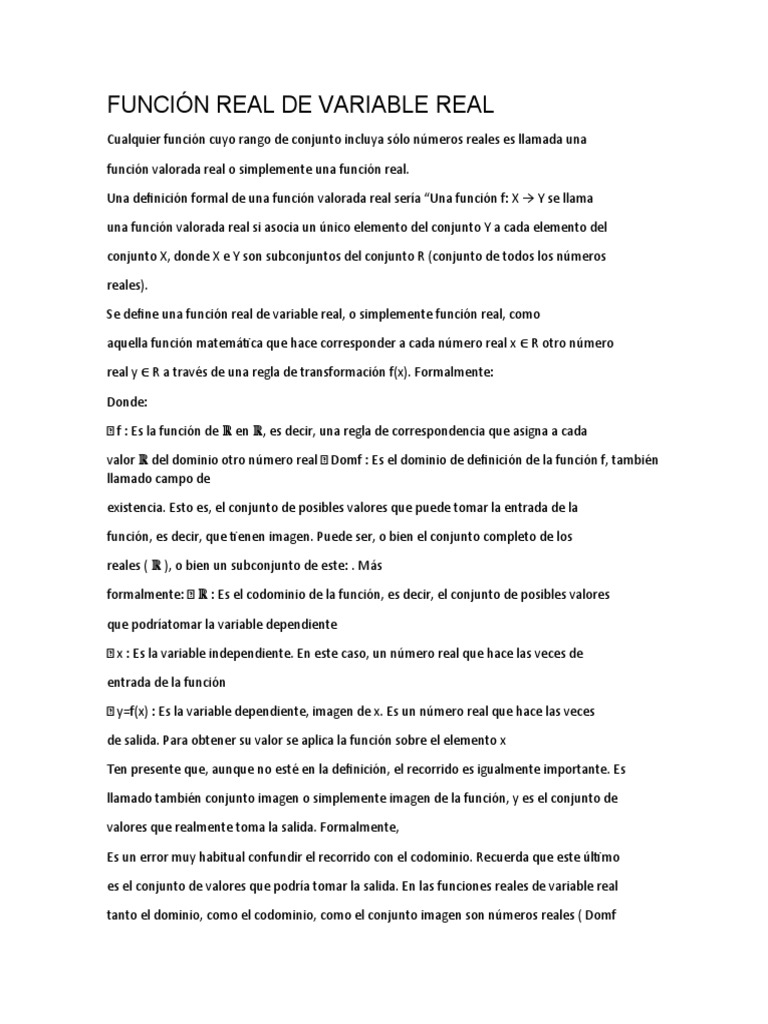 Función Real de Variable Real y Su Representación Gráfica 2.2 | PDF | Función (Matemáticas) | Lógica