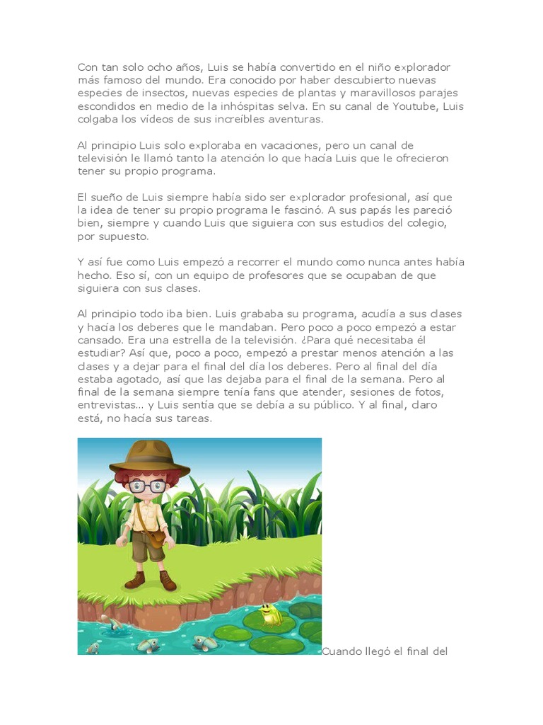 El Niño Explorador | PDF | Artes del Lenguaje y Comunicación | Estudios ...