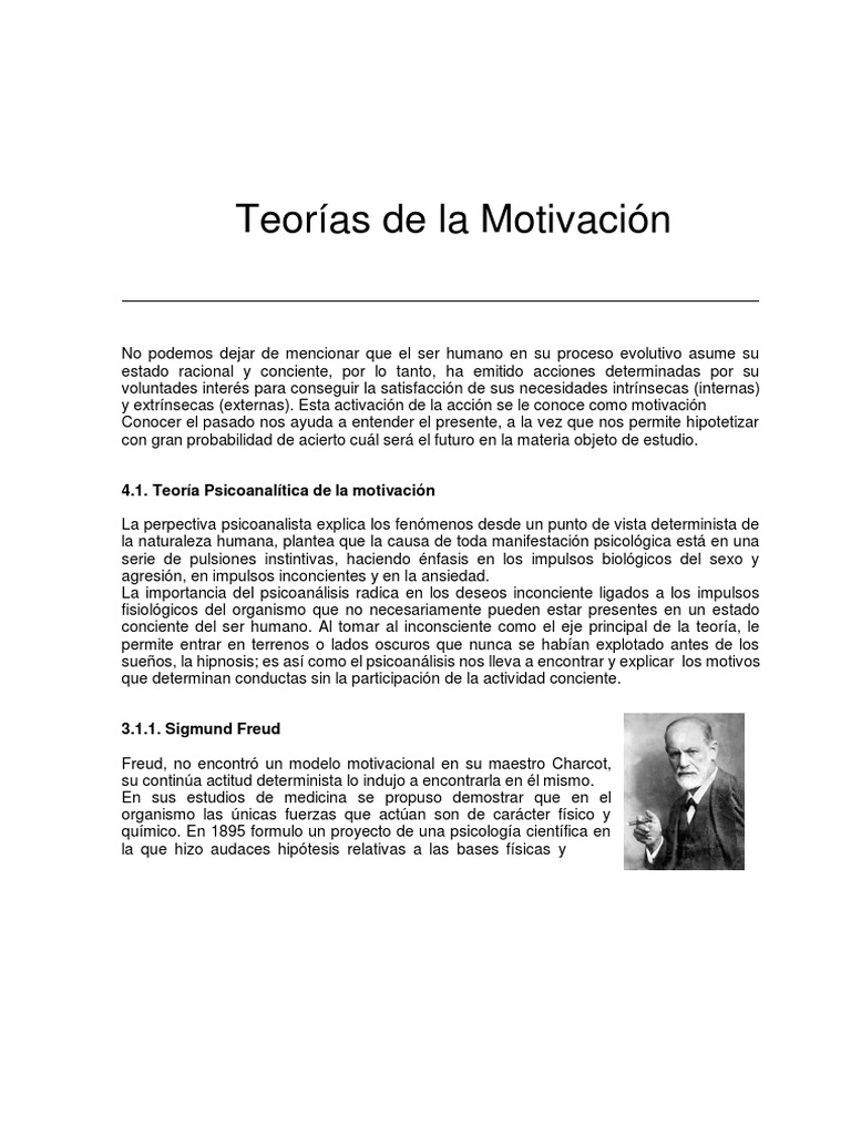 Teorías de La Motivación | PDF | Motivacional | Motivación