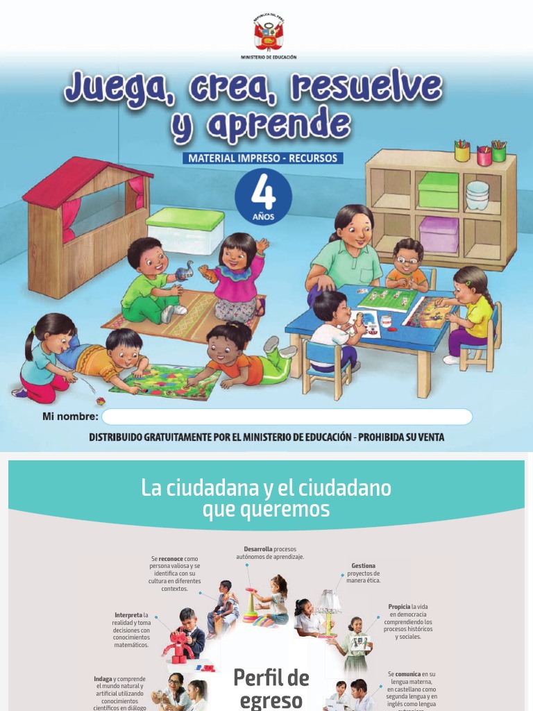 Juega, Crea, Resuelve y Aprende Kit de Material Impreso-Recursos 4 Años ...