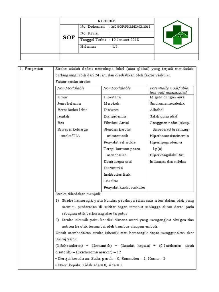 SOP Stroke | PDF