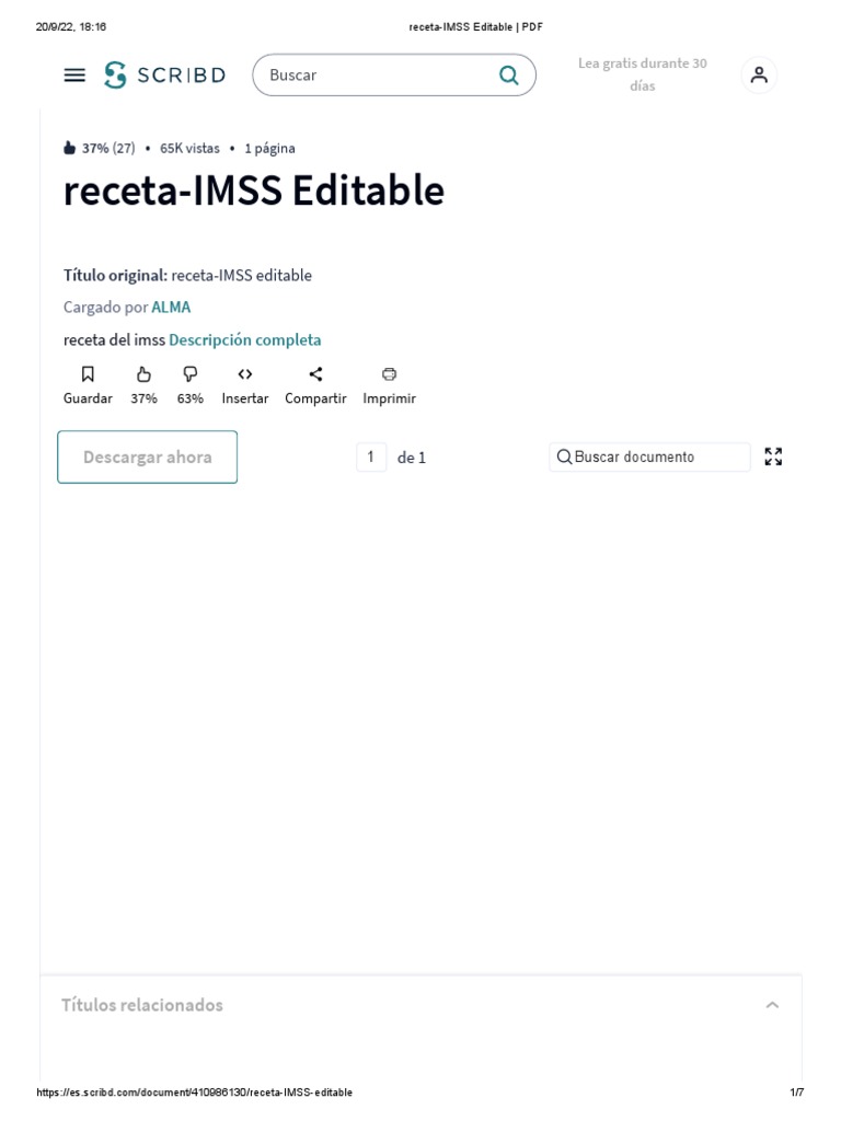 receta-IMSS Editable - PDF | PDF | Internet | Informática