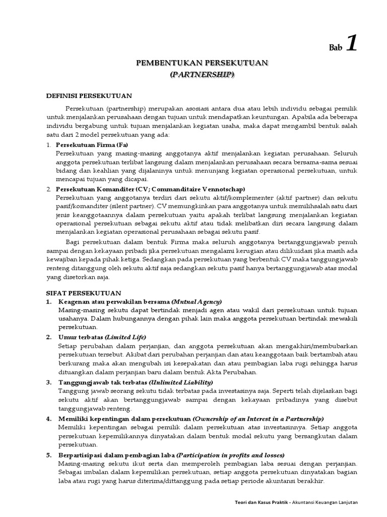 Teori & Kasus Praktik AKL Pembentukan PSKT | PDF | Pengelolaan Keuangan ...