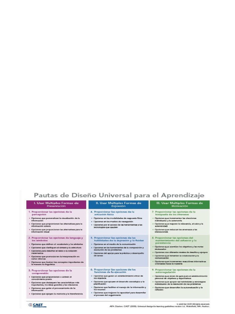 Pautas para Aplicación Del DUA | PDF