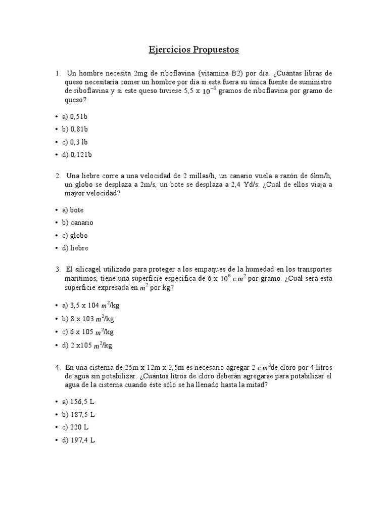 Ejercicios Propuestos | PDF