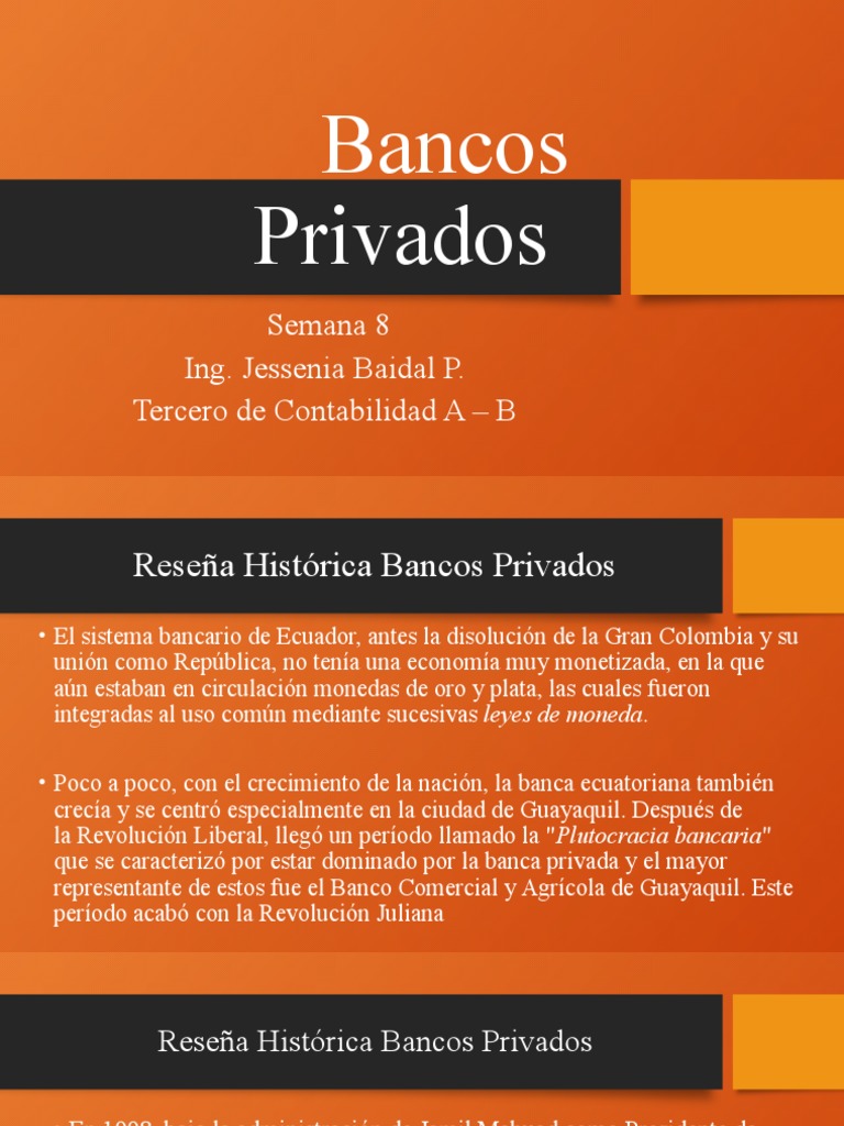 Presentación Bancos Privados | PDF | Bancos | Ecuador