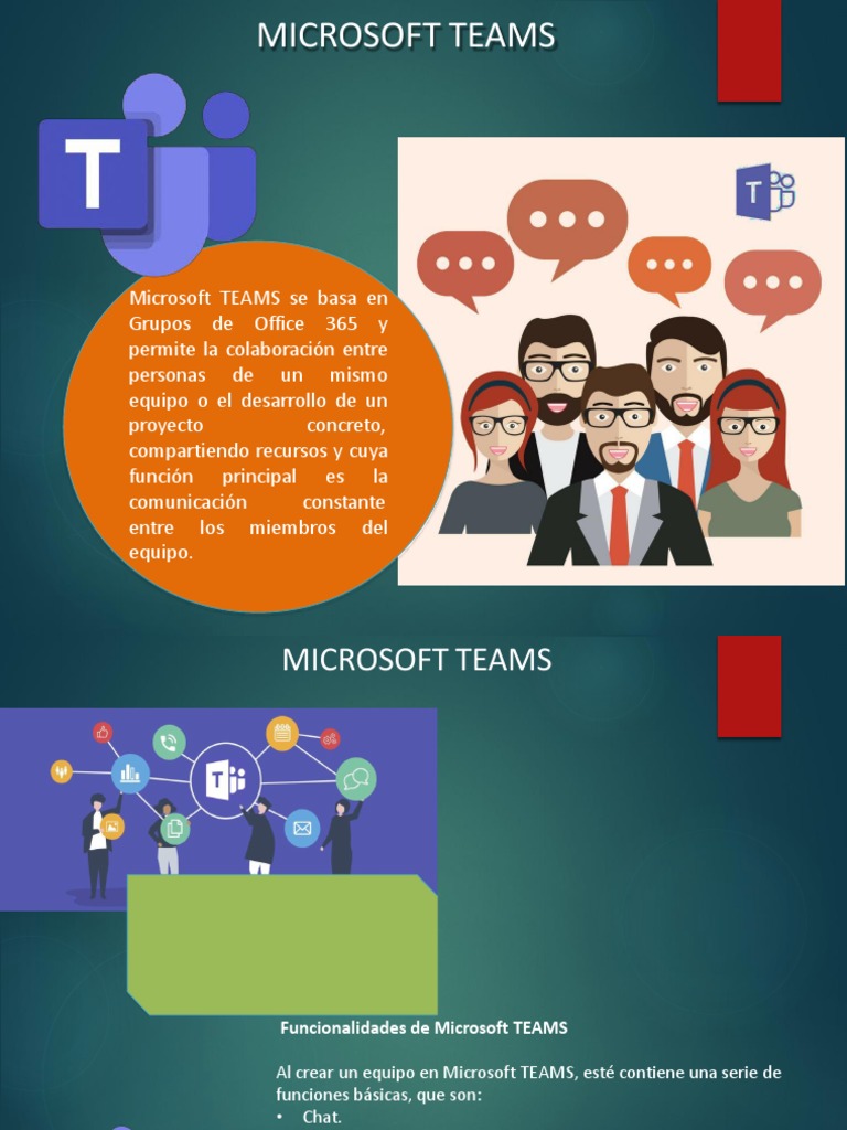 Funciones y funcionalidades de Microsoft Teams | PDF | Chat en linea ...