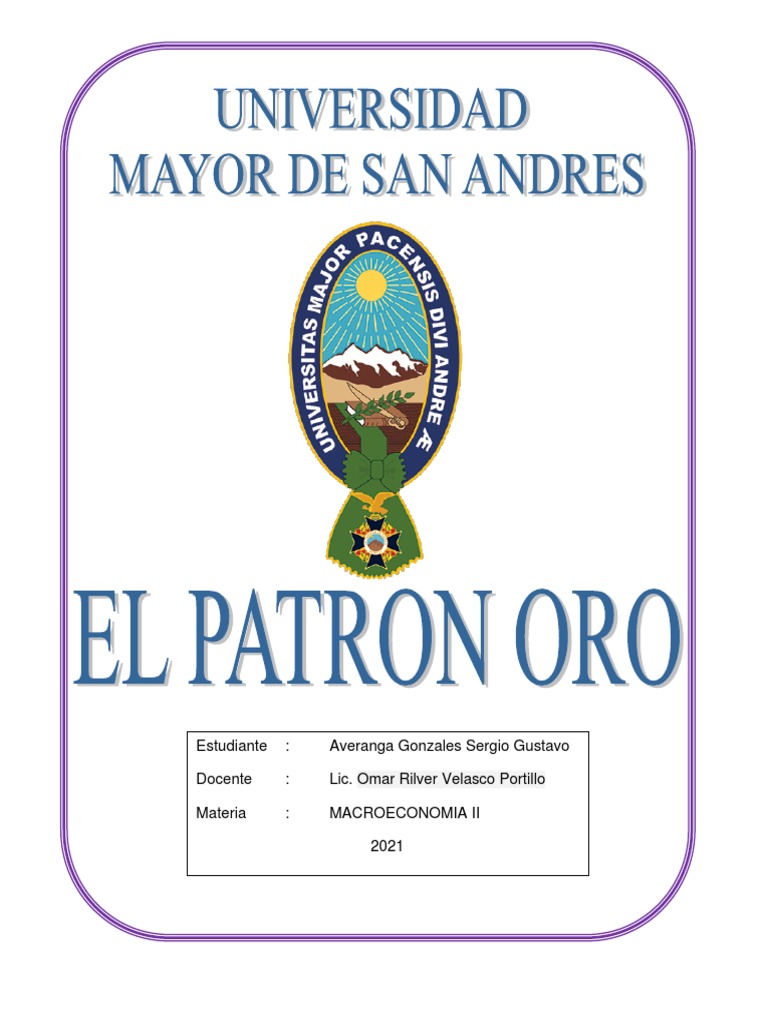 El Patron Oro Macroeconomia Ii | PDF | Estándar dorado | Moneda