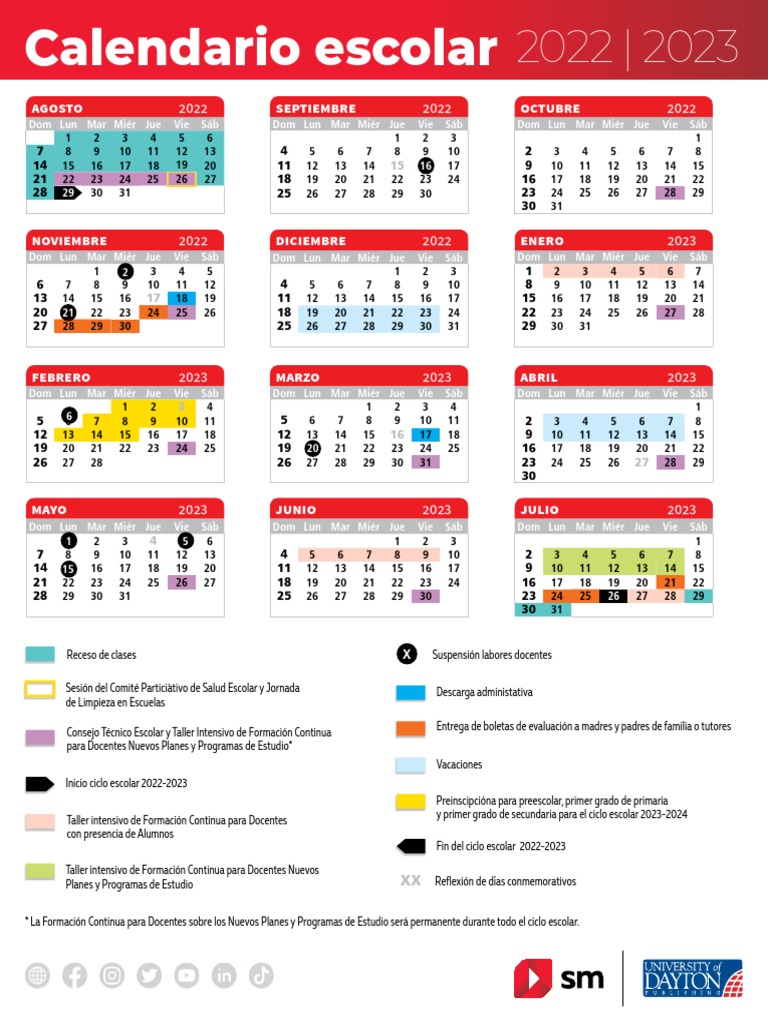 Calendario Escolar 2022 2023 | PDF