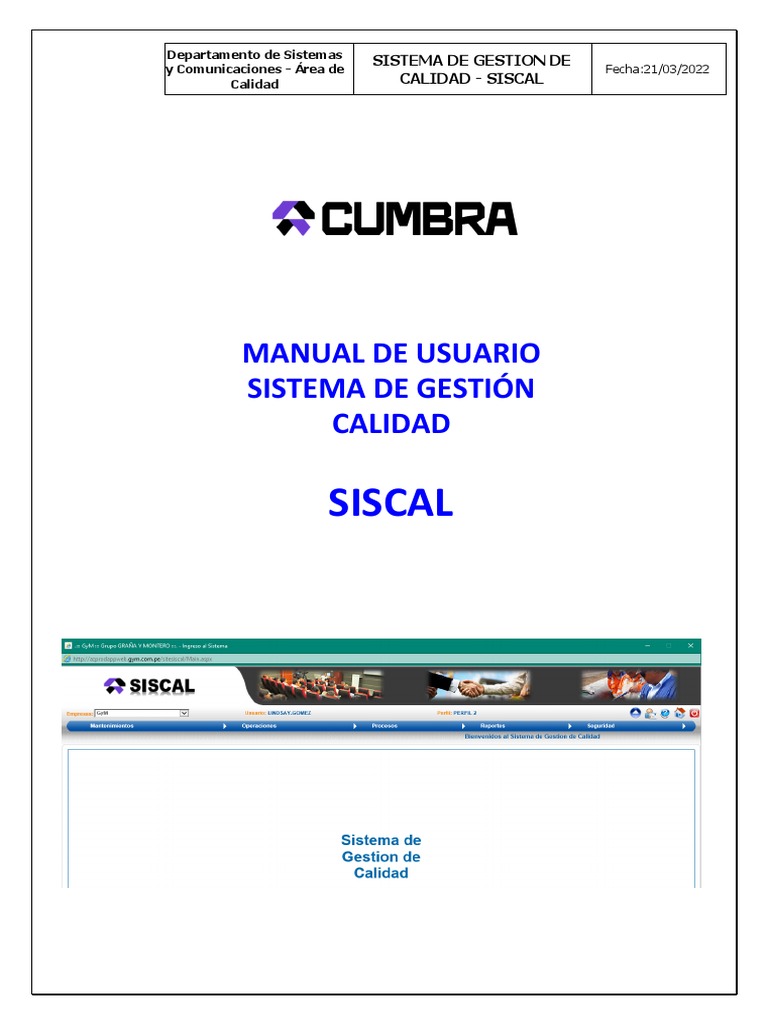 Manual de Usuario Siscal Proyectos 06.06.2022 | PDF | Ventana ...