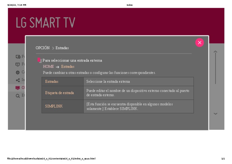 LG SmartTV Inputs | PDF