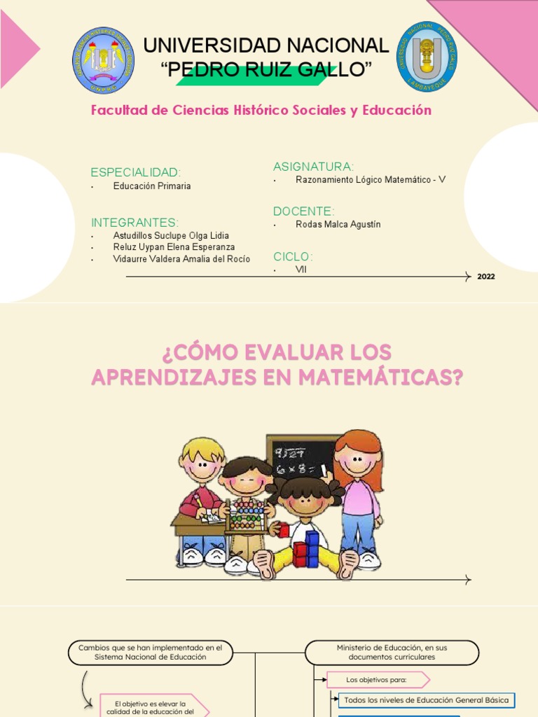 Como Evaluar Los Aprendizajes en Matematica | PDF | Evaluación | Método de enseñanza