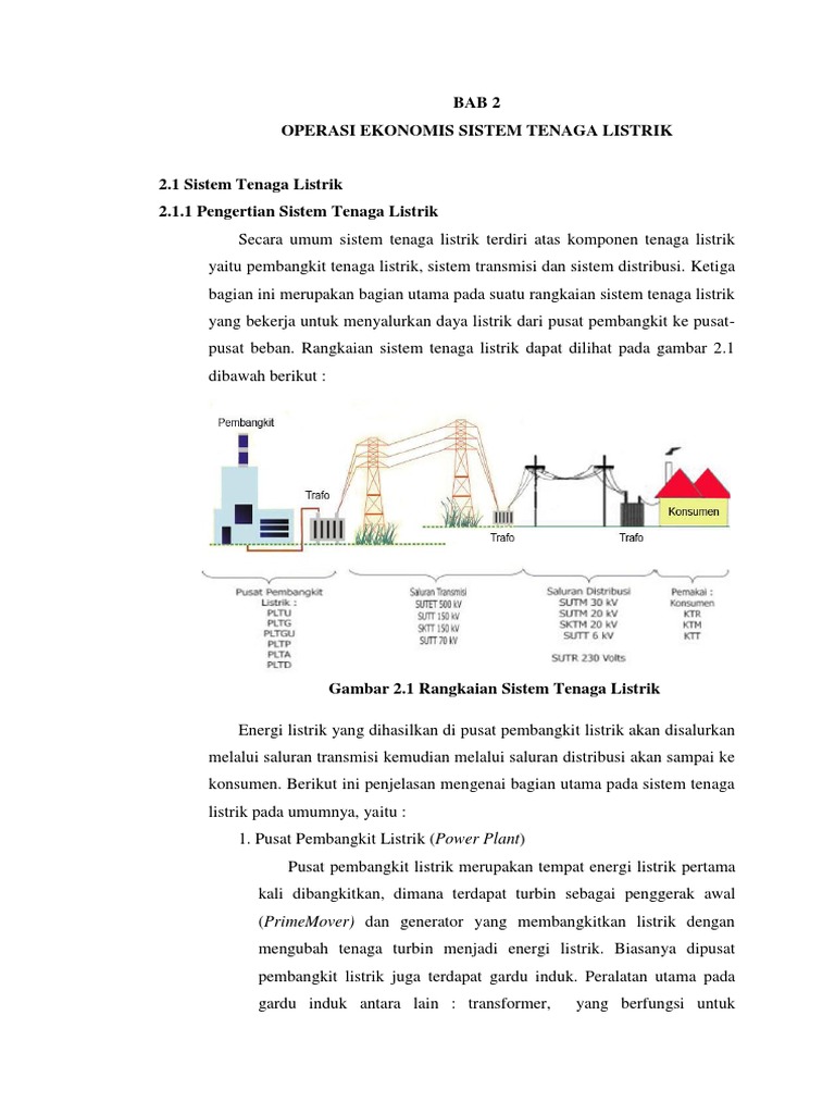 Operasi Ekonomis Sistem Tenaga Listrik | PDF