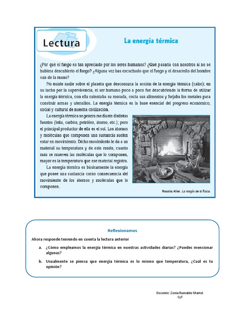 Uso y conceptos de energía térmica | PDF