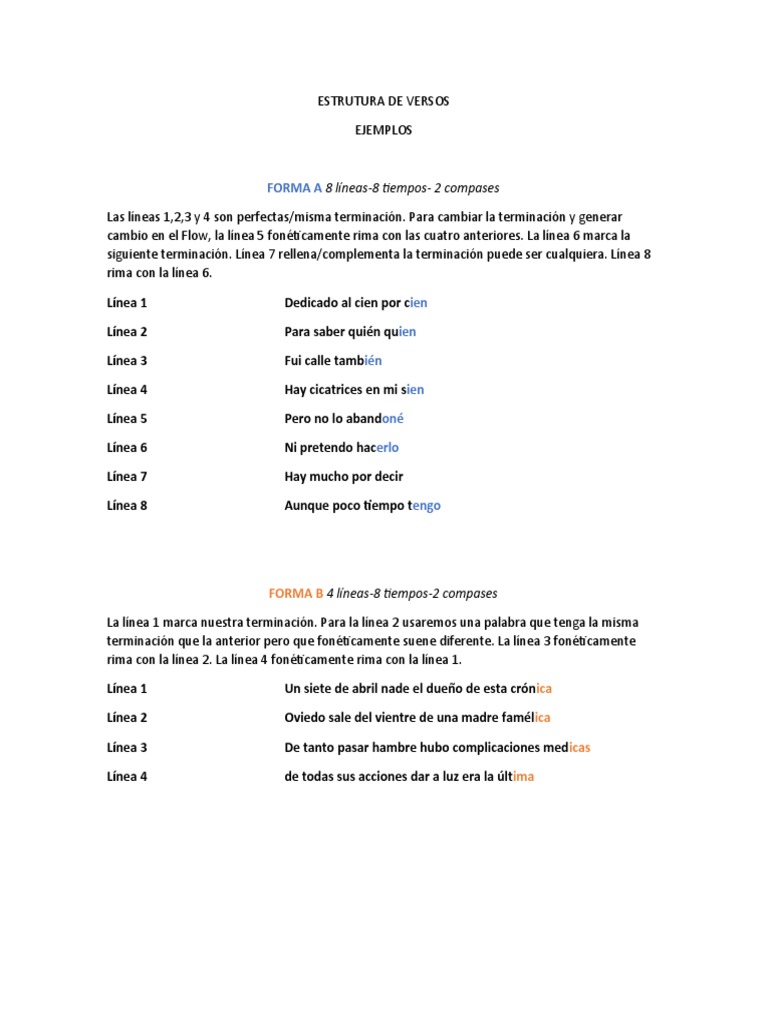 Estrutura de Versos | PDF