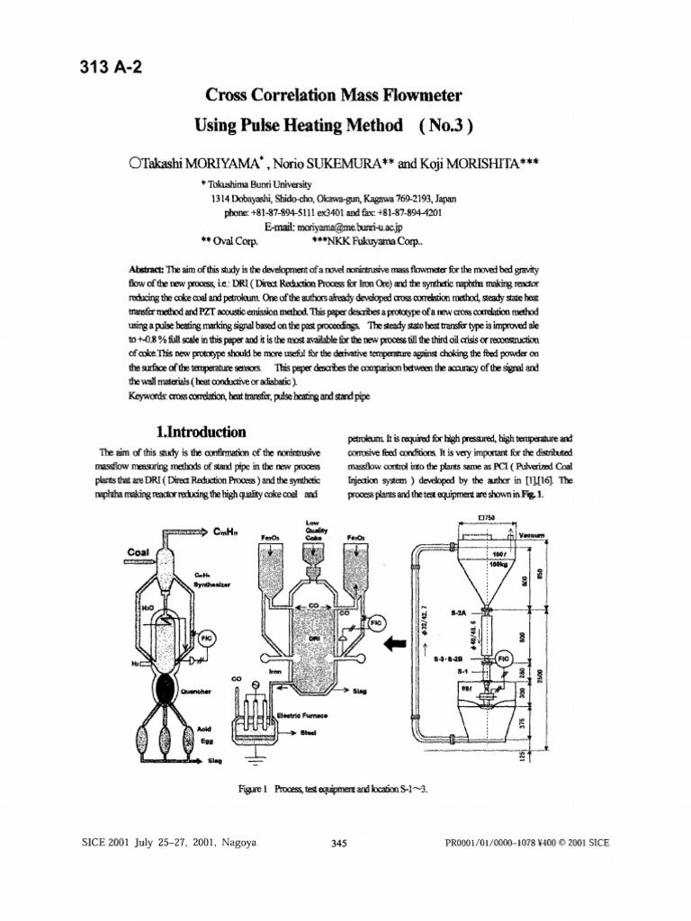 Cross Correlation Mass Flowmeter Using Pulse Heating Method No. 3 | PDF | Flow Measurement ...