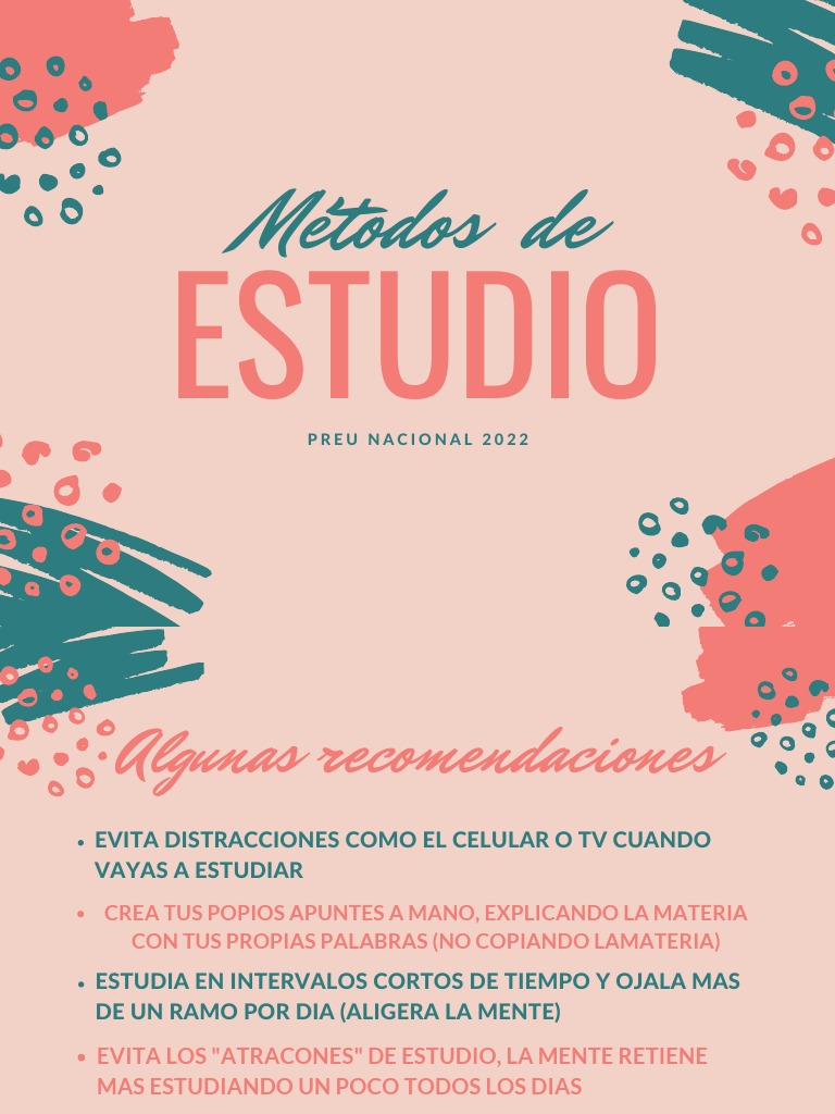 Metodos de Estudio Preu | PDF