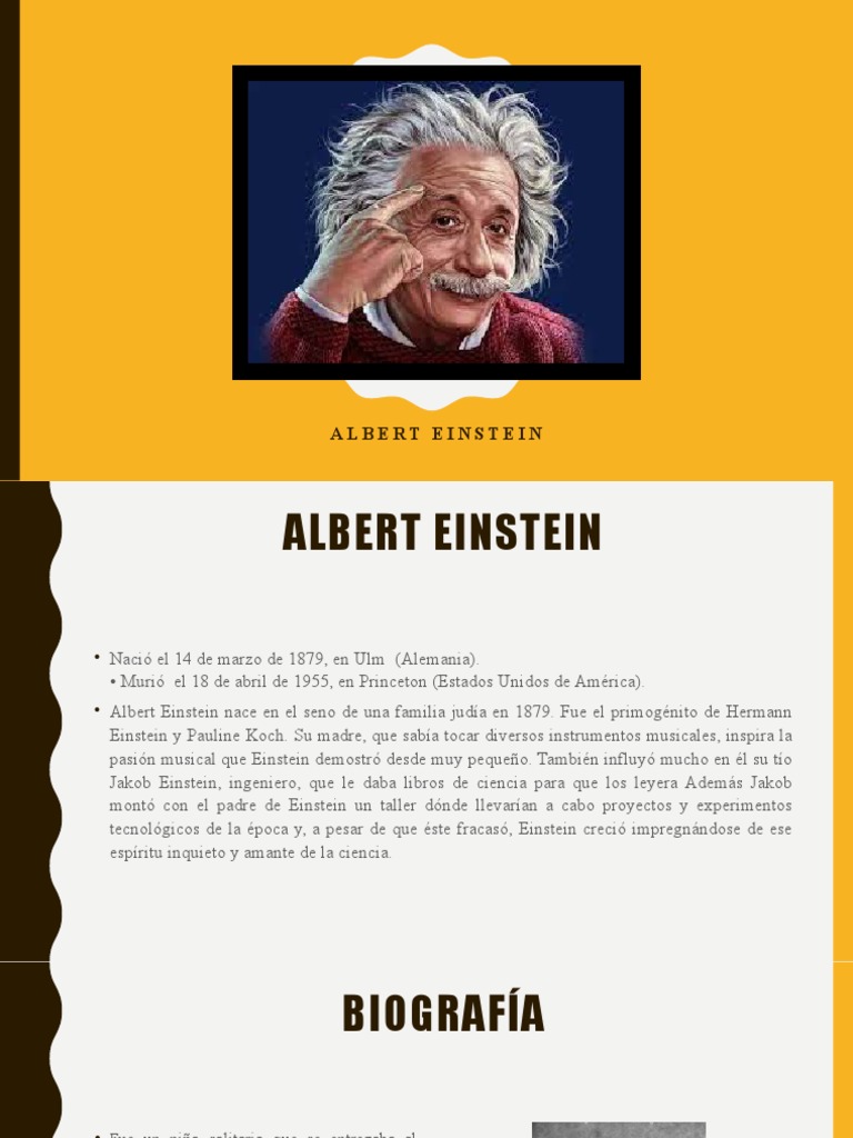 Diapositivas Albert Einstein | PDF | Albert Einstein | Science