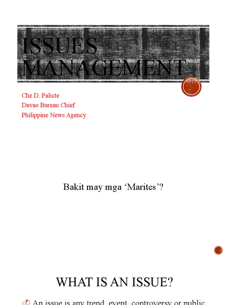 Issue Management | PDF | Public Relations | Crisis Management