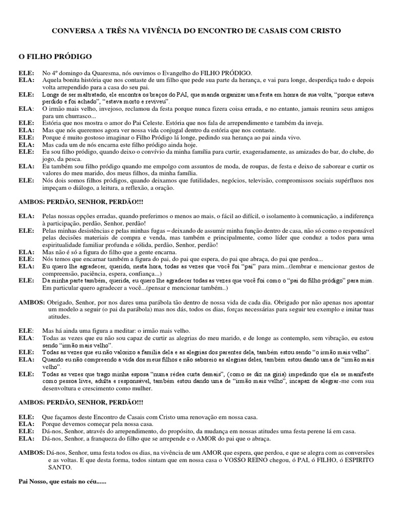 Conversa A Três - Na Vivência Do ECC | PDF