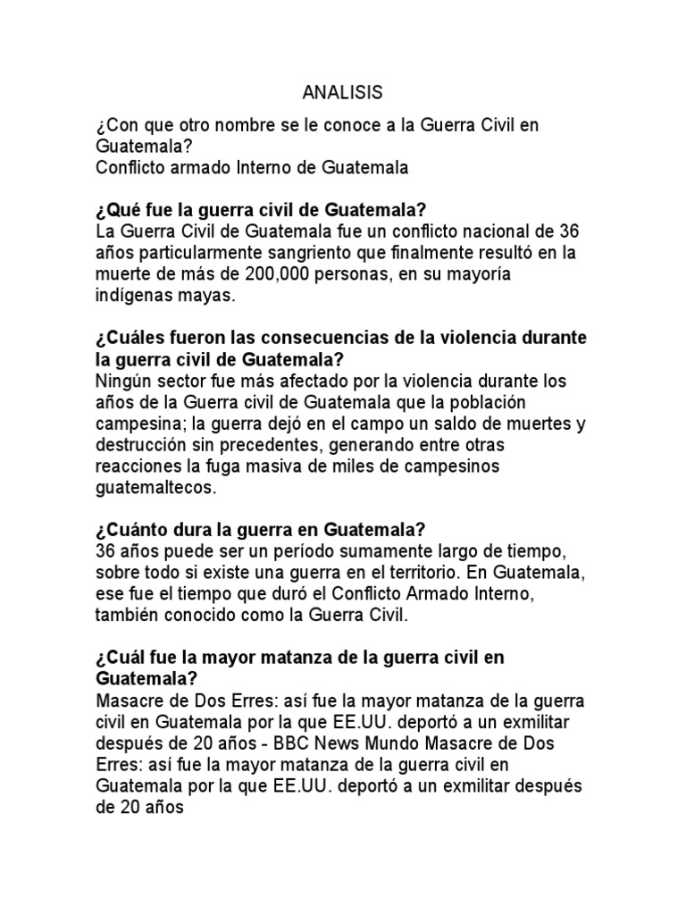Analisis | PDF | Guatemala | Militar