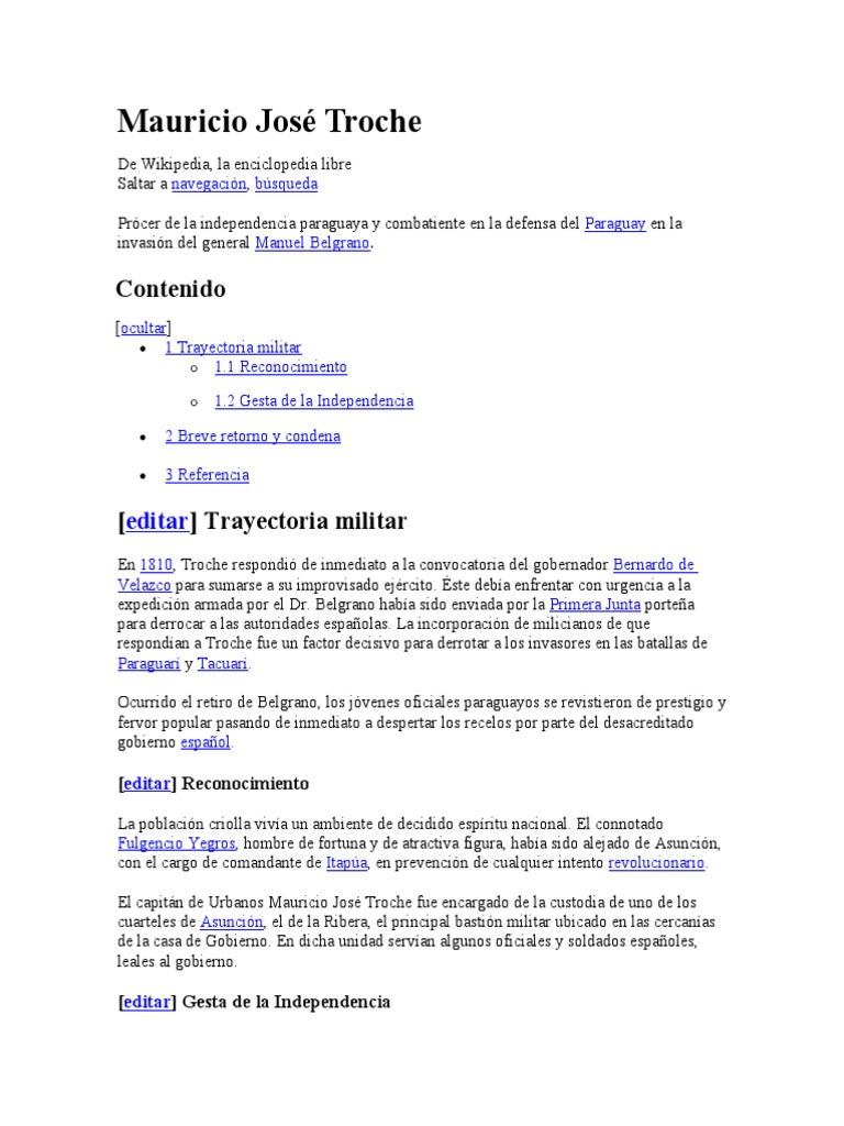 Biografía de Mauricio José Troche | PDF | Conflictos | Conflictos del ...
