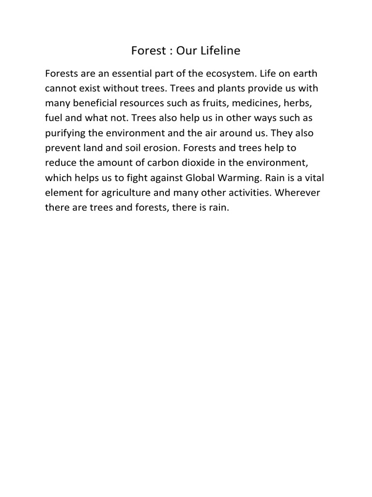 Forest Our Lifeline | PDF