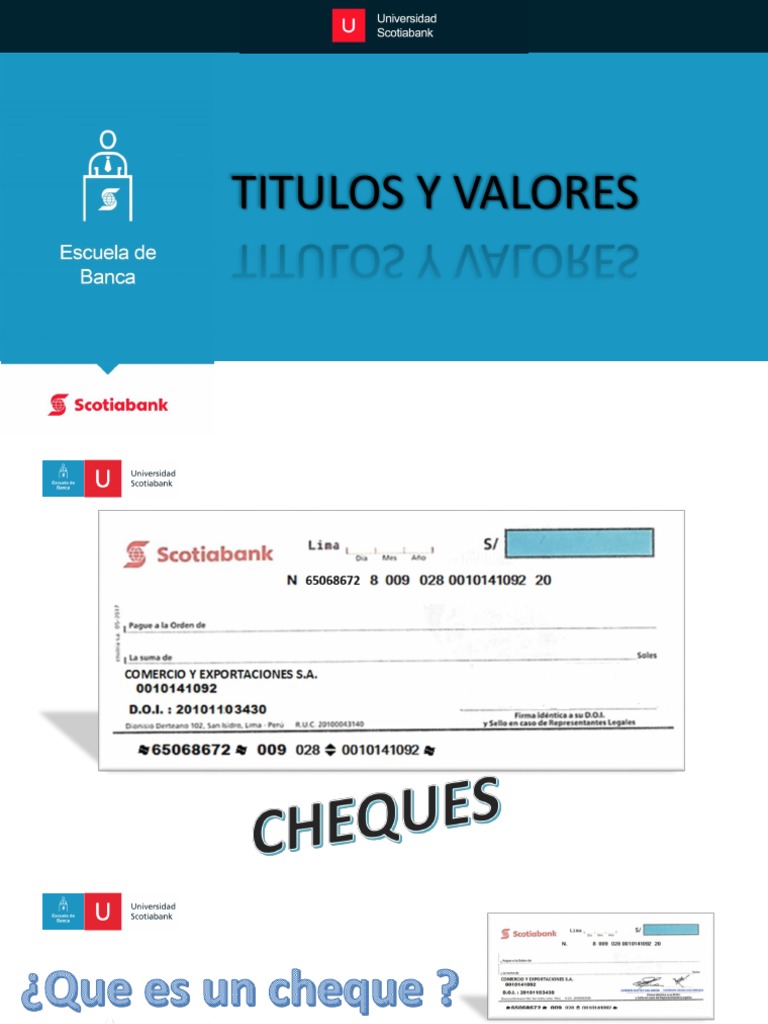 Cheques en Perú: Tipos y Seguridad | PDF | Cheque | Bancos