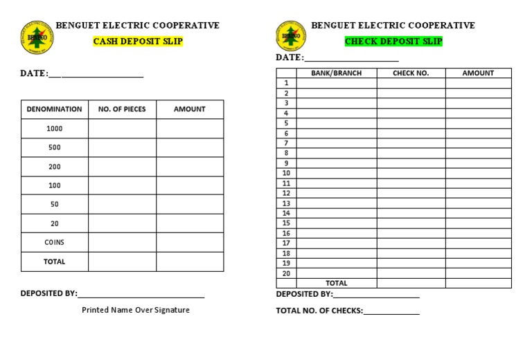 Deposit Slips | PDF