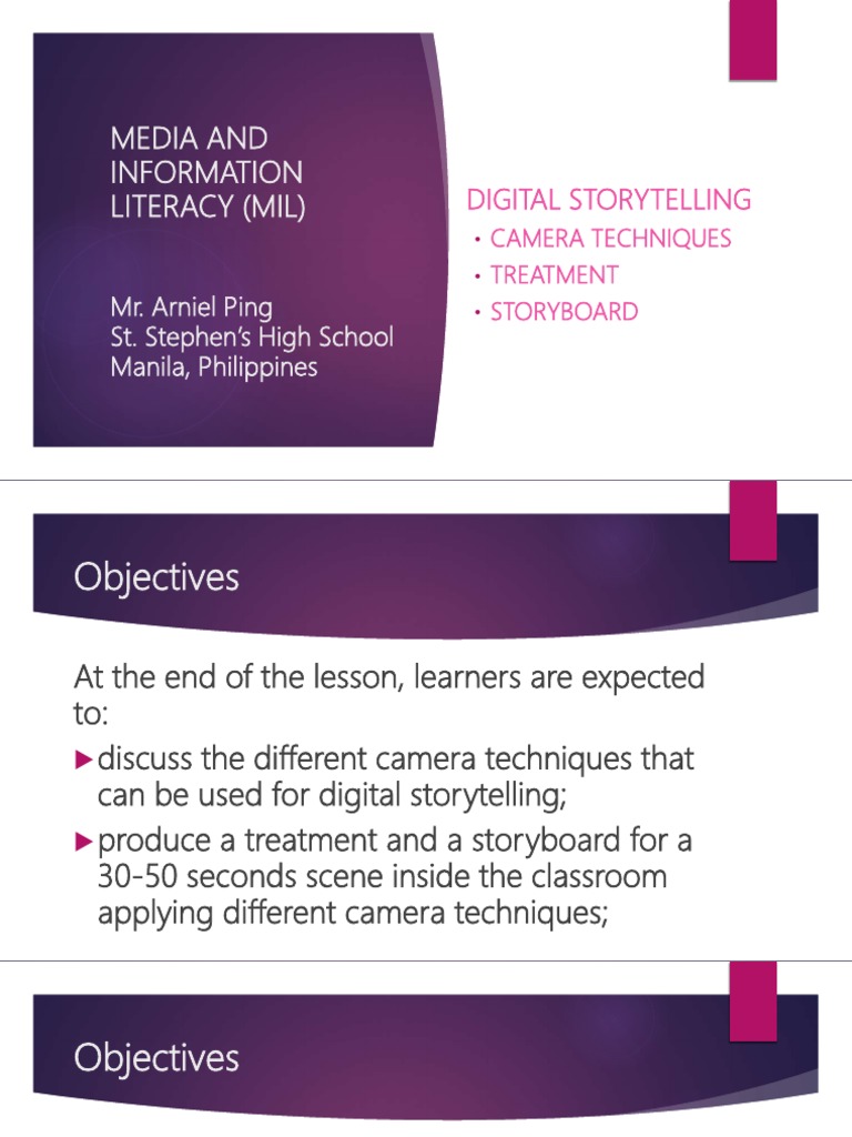 Media and Information Literacy (Mil) : Digital Storytelling | PDF ...