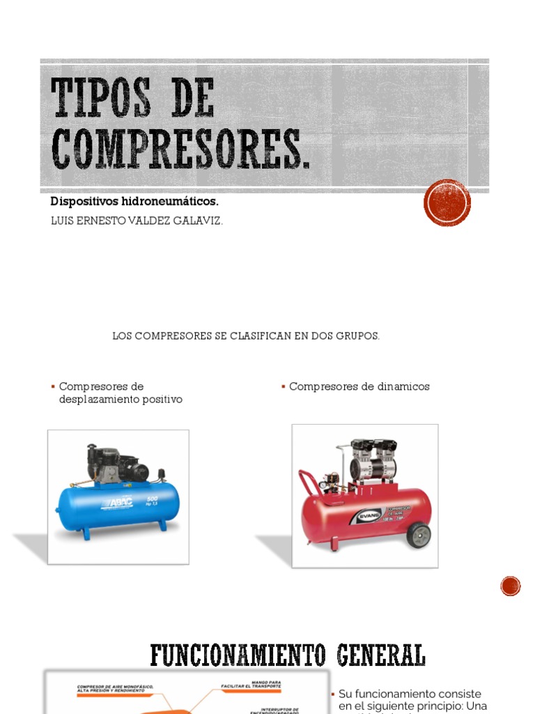 Tipos de Compresores | PDF | Pistón | Ingeniería mecánica