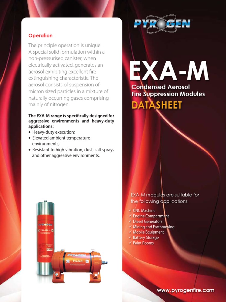 EXA M Datasheets | PDF | Aerosol | Fires