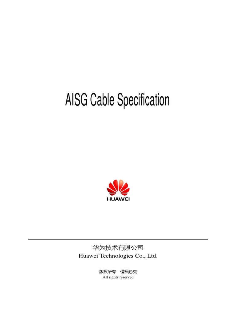 PVC Outdoor AISG Cable Specs V2.0 | PDF | Insulator (Electricity ...
