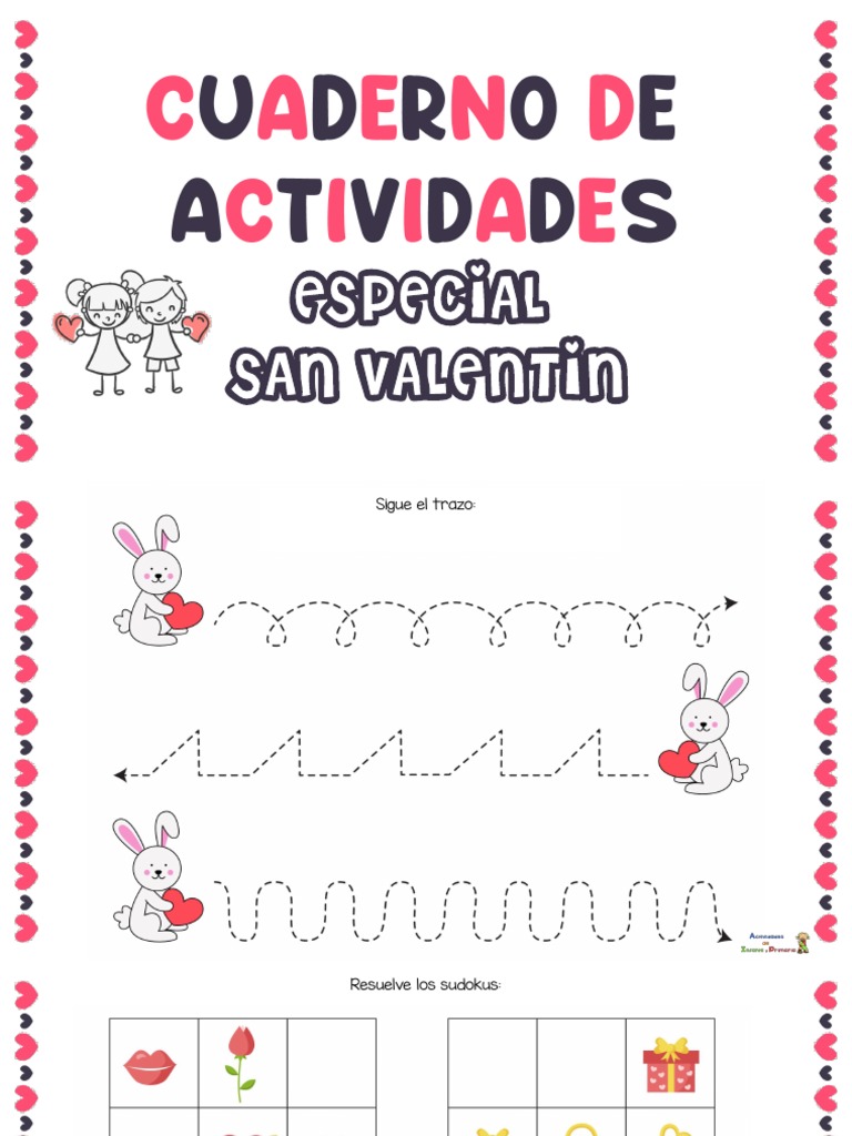 Cuaderno Actividades San Valentin | PDF