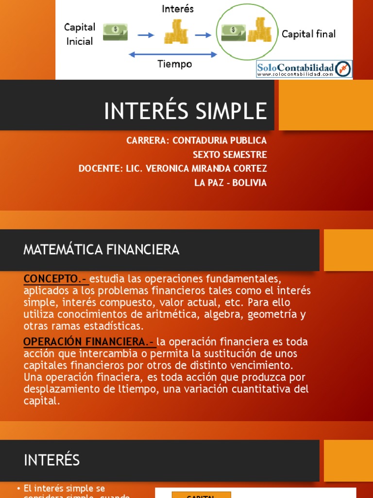 Tema - 2 - Interes - Simple y Fecha Focal | PDF | Interés | Responsabilidad (contabilidad ...