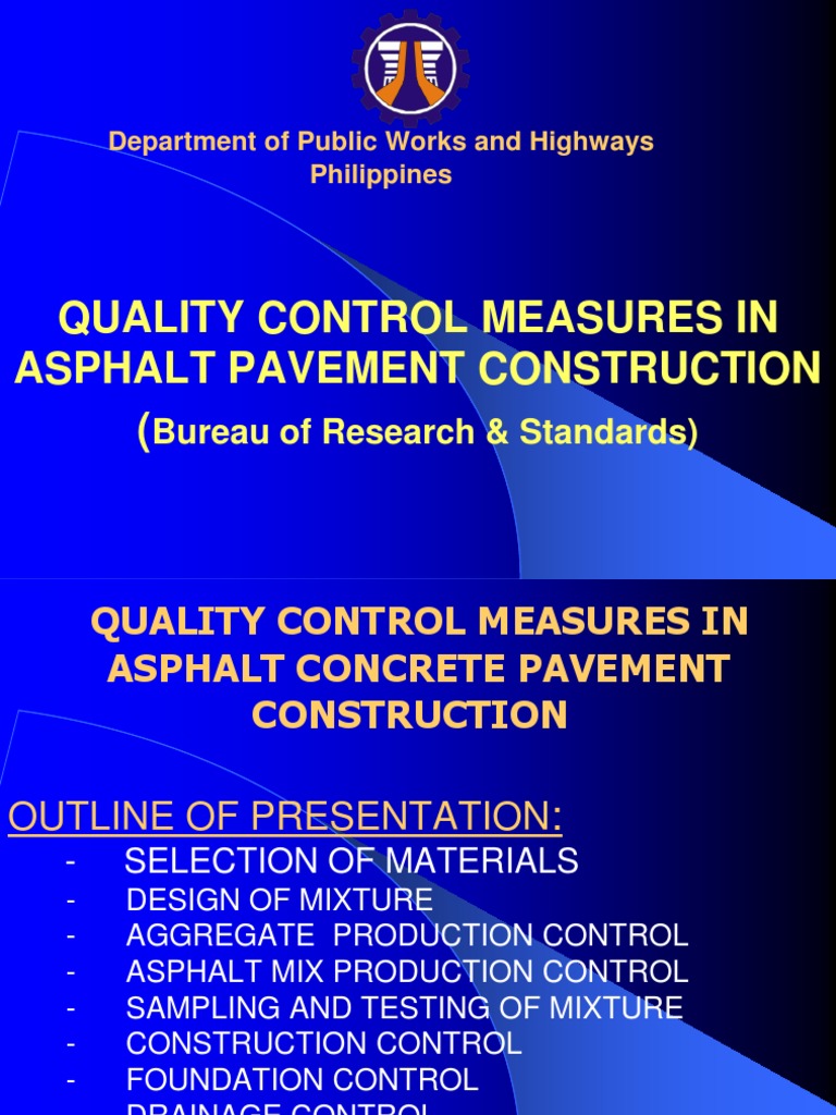 Asphalt Pavement Quality Control | PDF | Road Surface | Asphalt