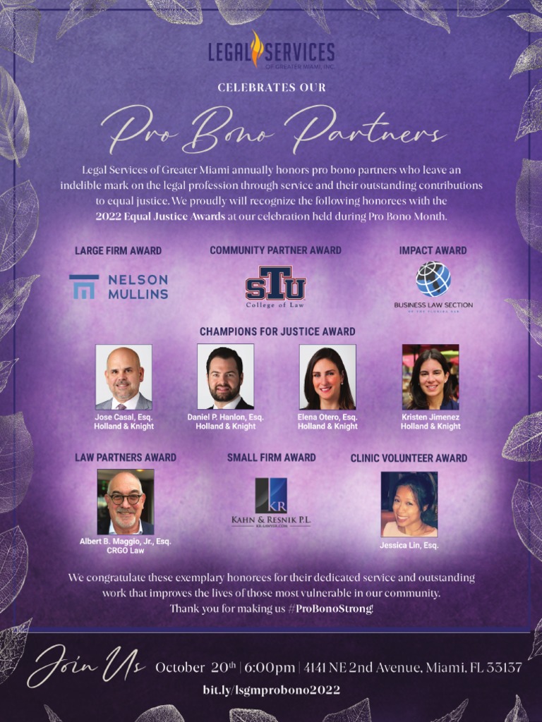 Marcy Resnik's Law Firm 22LSGM199 - Pro Bono Flyer-V10 | PDF | Public ...