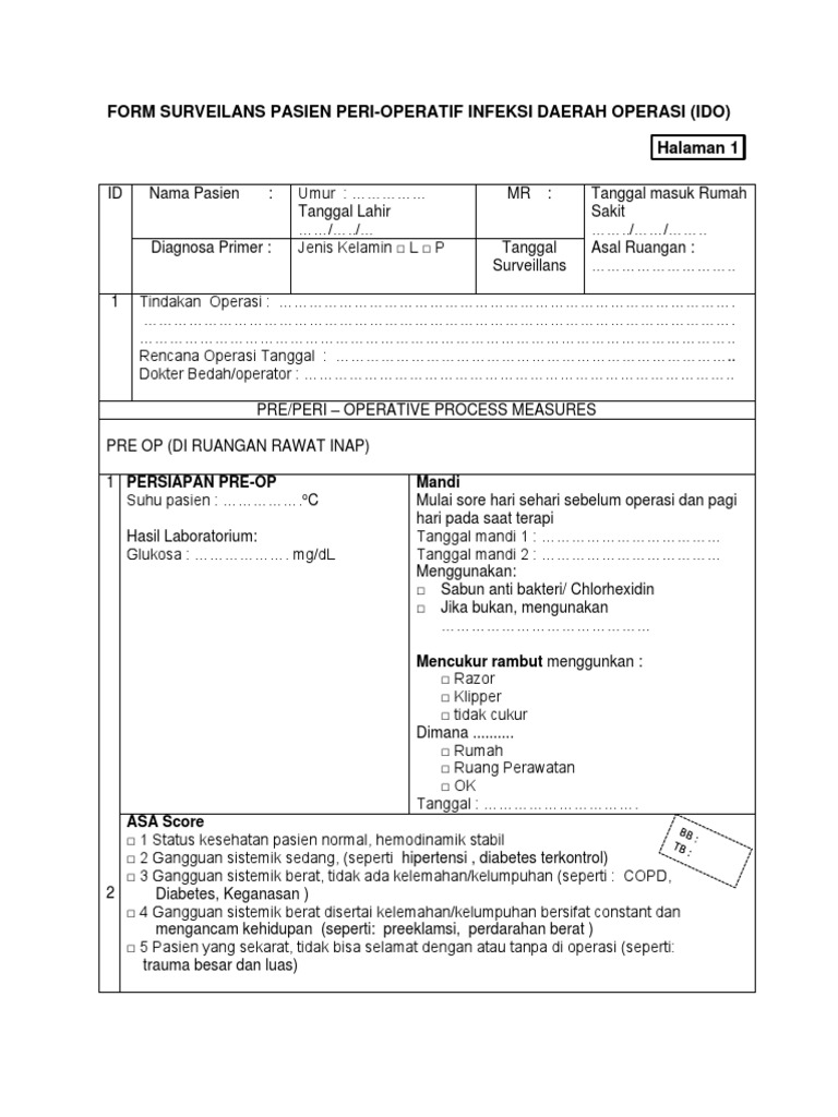 FORM SURVEILANS IDO Rev 8 Okt 2019 (ADELINA) | PDF