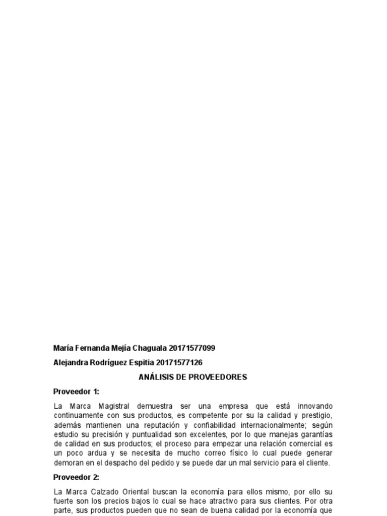 Criterios Proveedores | Descargar gratis PDF | Marca | Calidad (comercial)