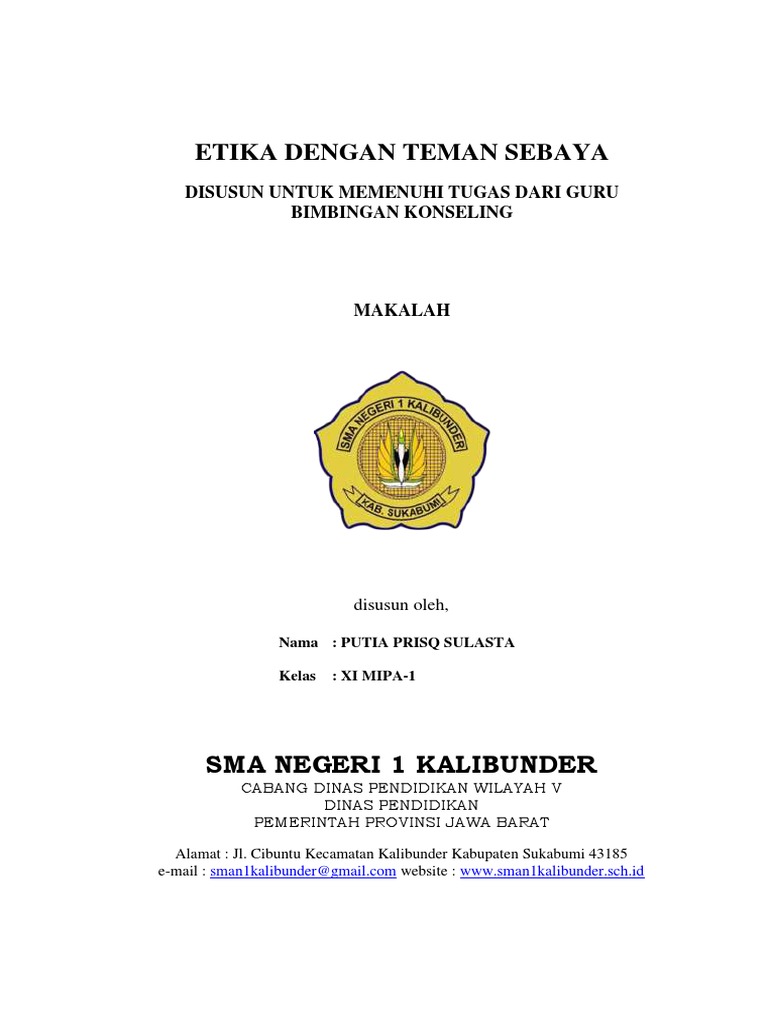 Makalah Etika Kepada Teman - Final | PDF