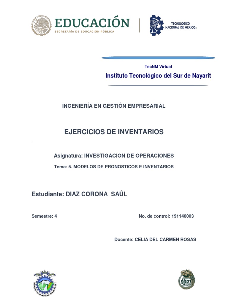 Ejercicios Inventarios 2 | PDF | Inventario | Business