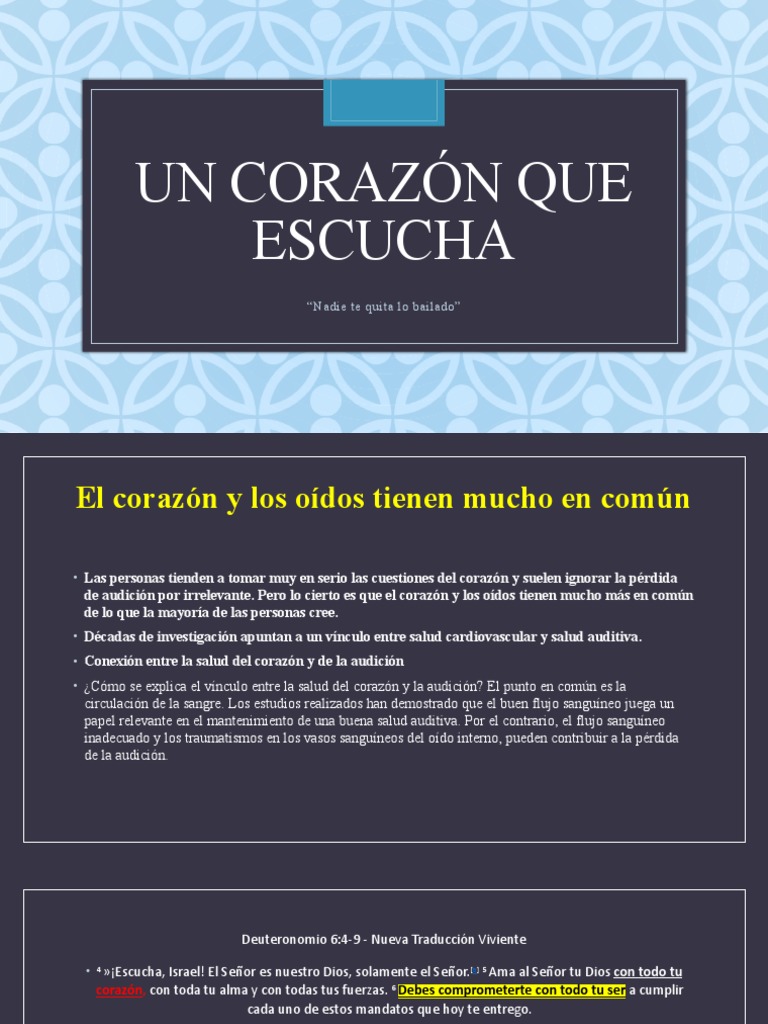 Corazón y Oídos: Un Vínculo Vital | PDF | Corazón