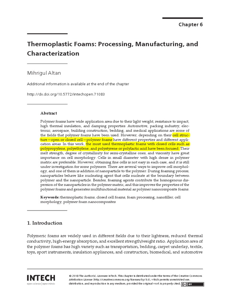 Thermoplastic Foam | PDF | Polystyrene | Polyethylene
