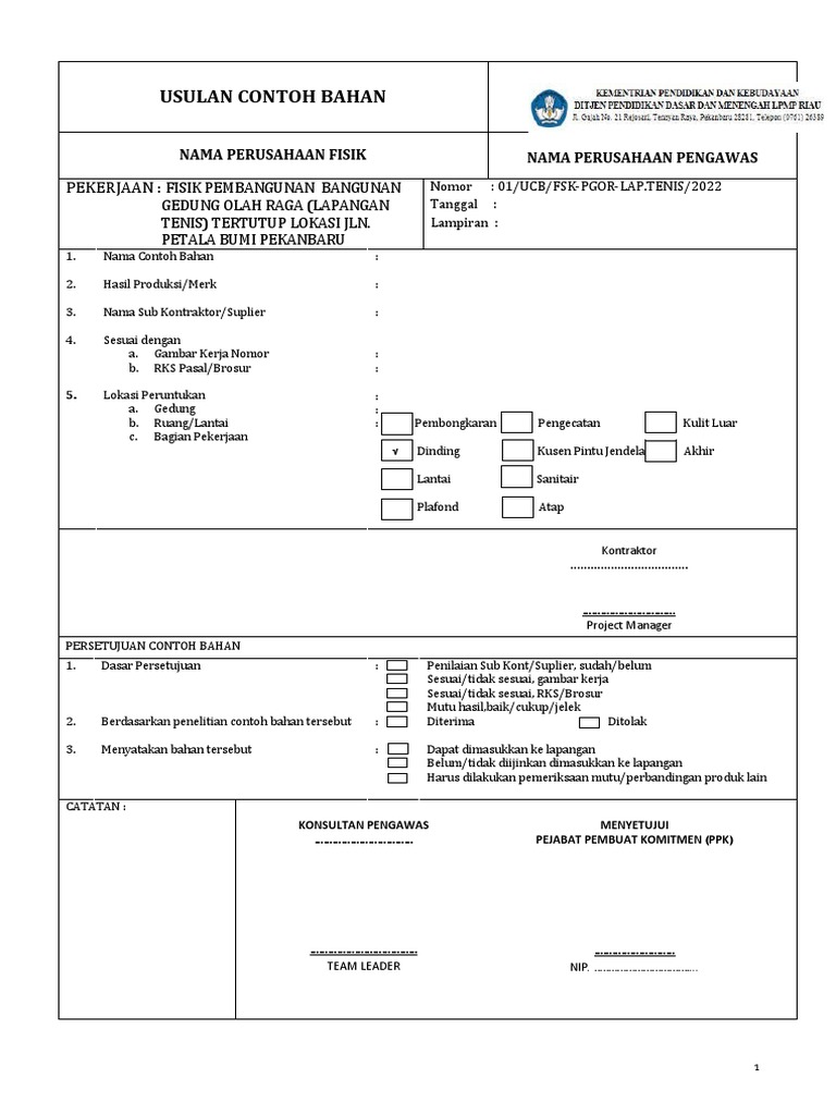 Form Approval Material | PDF