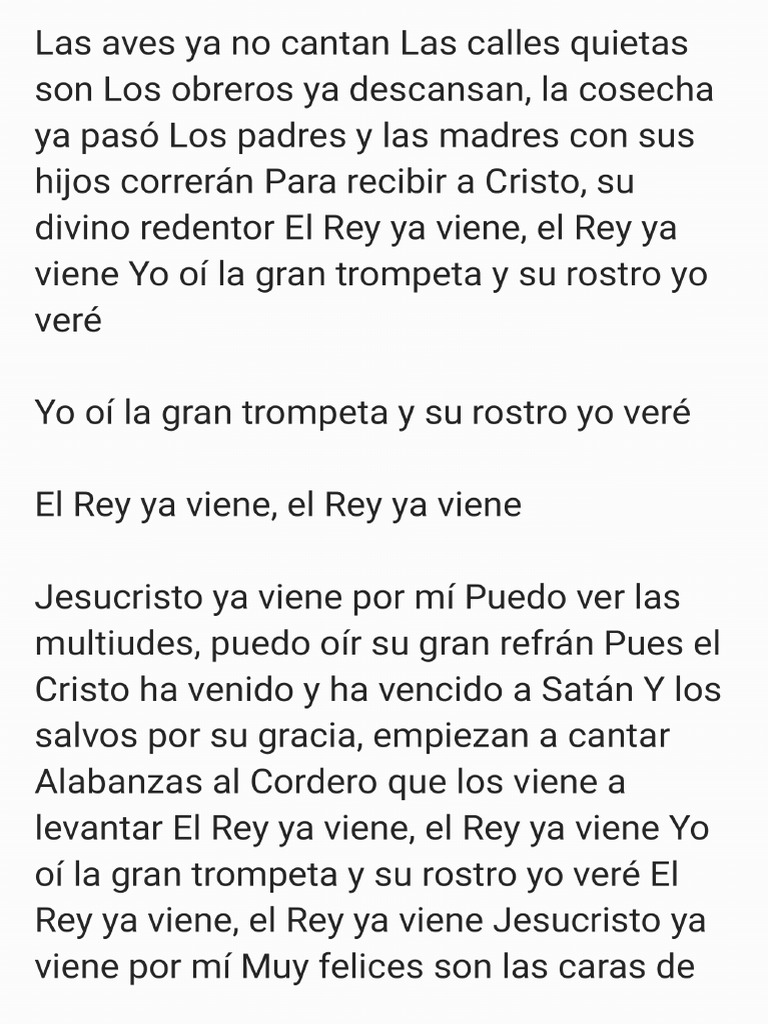 El Rey Ya Viene | PDF