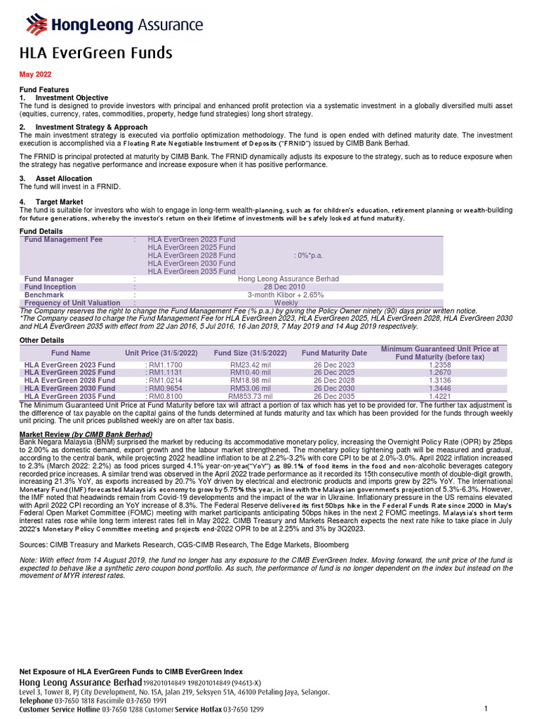 HLA EverGreen 2035 Fund Overview | PDF | Investment Fund | Investing