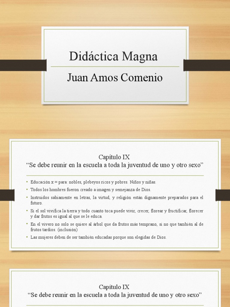 Presentación de Didáctica Magna | PDF | Comprensión